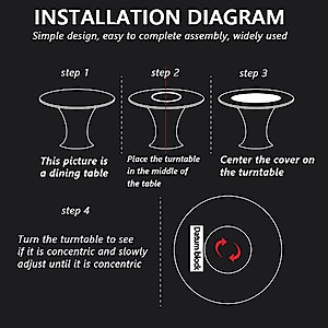 MegLob Lazy Susan Turnable Bearing, Lazy Susan Hardware, 360° Smooth Swivel Base, Kaleidoscope Trade Show Bearing, Round Plate Tray Base, Table Turntable Base, Showcase Swivel Base,⌀20cm