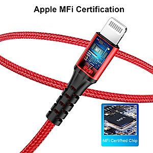 iPhone Charger Cable 3 Pack 10Ft, [ Apple MFi Certified ] 10 Foot Lightning Cable, Nylon Braided iPhone Cable Fast iPhone Charging Cord Compatible iPhone 13/12/11 Pro/11/XS MAX/XR/8/7/6s/6/5S/SE iPad