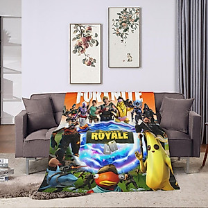 Game Blanket Cartoon Throw Blanket Ultra-Soft Blanket for Couch Bed Living Room Bedroom Car 50"X40"