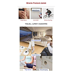 Mczone Cotton Non-Slip Soft Absorbent Knee Pad Support Brace Protector Leg Sleeve Kneelet Thickening Extended Warm for Men & Women Outdoor Sports Running Dancing Gym Yoga Fitness, 1 Pair (Black)