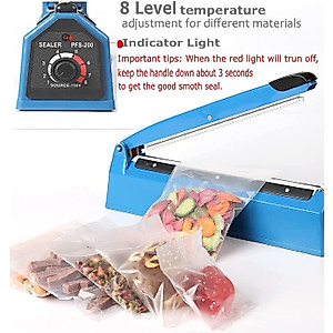 OCDLIVERER 16 Inch Impulse Sealer,mylar bag sealer heat sealer Machine,Heat Seal Closer with Replacement Set,Poly Bag Sealing Maching Heat Seal Closer with Repair kit