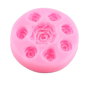 Mujiang Rose Flower Silicone Molds Daisy Fondant Mold Flower Orchid Cake Decorating Molds Set Of 4