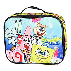 Nickelodeon SpongeBob SquarePants Characters Patrick Star Sandy Cheeks Mr. Krabs Squidward 2 Pc Lunch Box Backpack Bag Set
