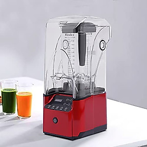 Commercial Blenders Fruit Juicer Smoothie Maker Mixer with Soundproof Cover Intelligent Touch Screen Ice Crusher for Frozen Drinks Smoothies 2.2L Heavy Duty