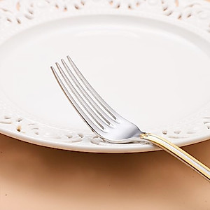 Zerophilo Silverware Set Gold Cutlery Set Mirror Polished Flatware Set Stainless Steel knife fork spoon Dishwasher Safe Gift of Wedding Housewarming Service for 1 (Gold)