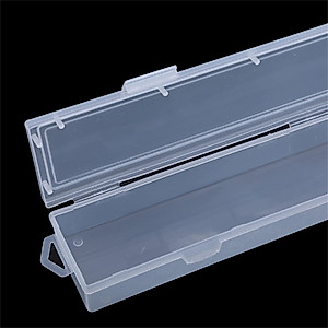 ShanLily Translucent Plastic Paint Brush Holder Long Paint Brushes Watercolor Pens Pencils Drawing Tools Storage Box Container Case