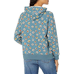 Vera Bradley Women's French Terry Pullover Hoodie With Pocket (Extended Size Range), Prairie Paisley Daisy, Small