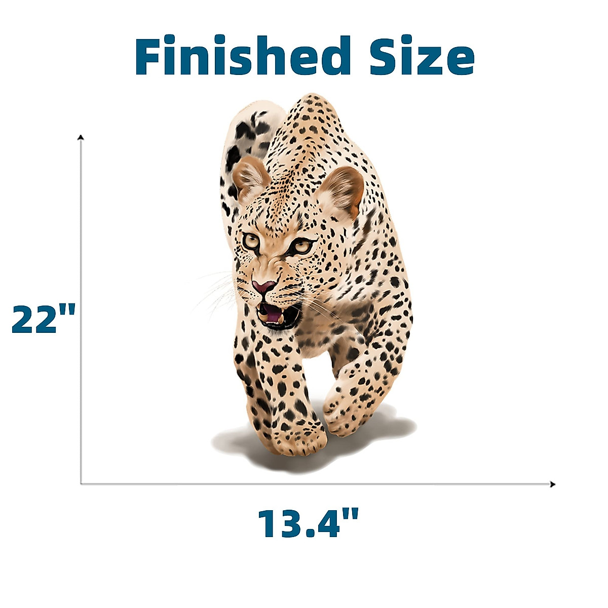 RoyoLam Walking Leopard Wall Decal Nursery Wild Animal Wall Sticker Removable Peel and Stick Waterproof Wall Art Decor Stickers for Kids Baby Classroom Living Room Playing Room Bedroom