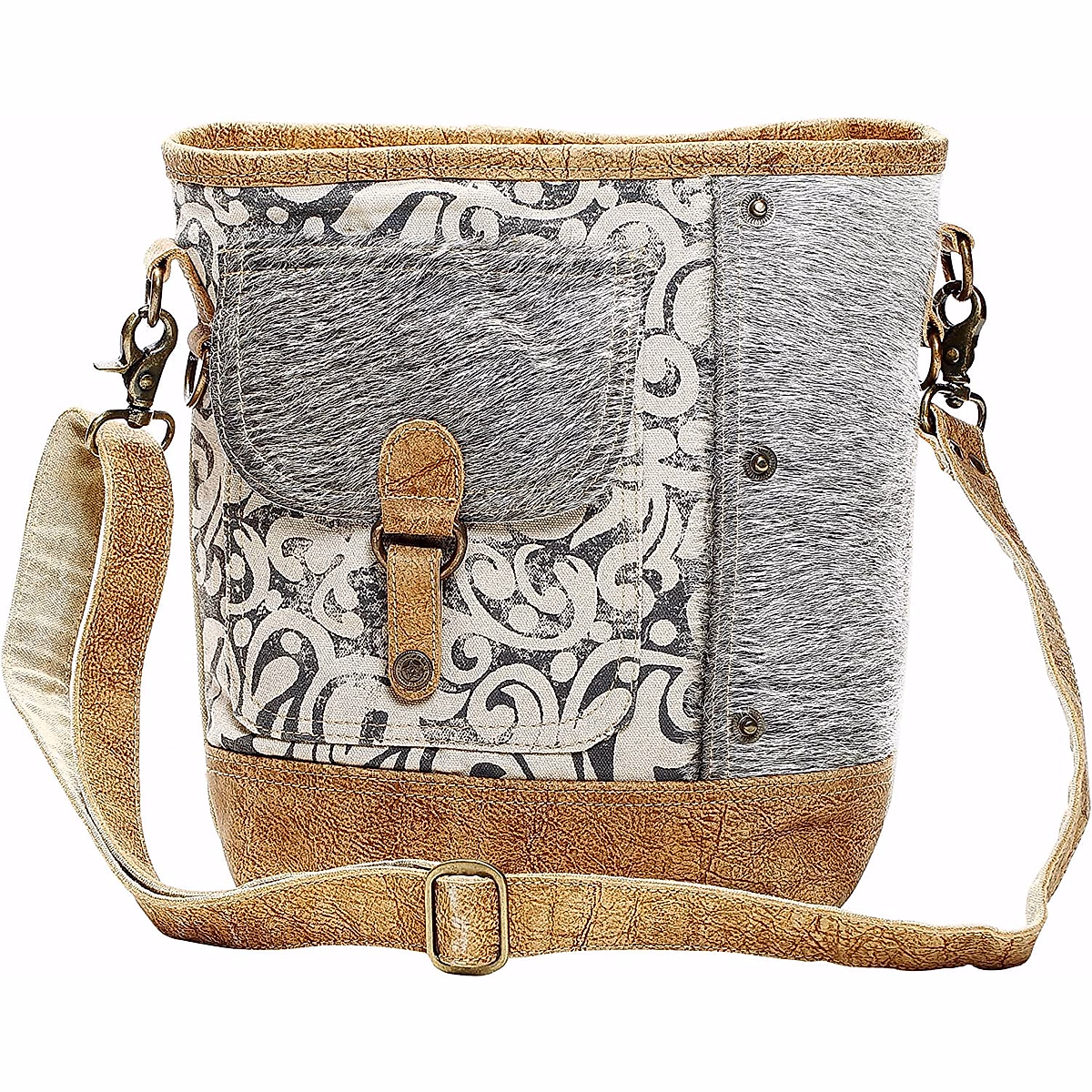 Myra Bag Hairon Flap Pocket Shoulder Bag S-1125