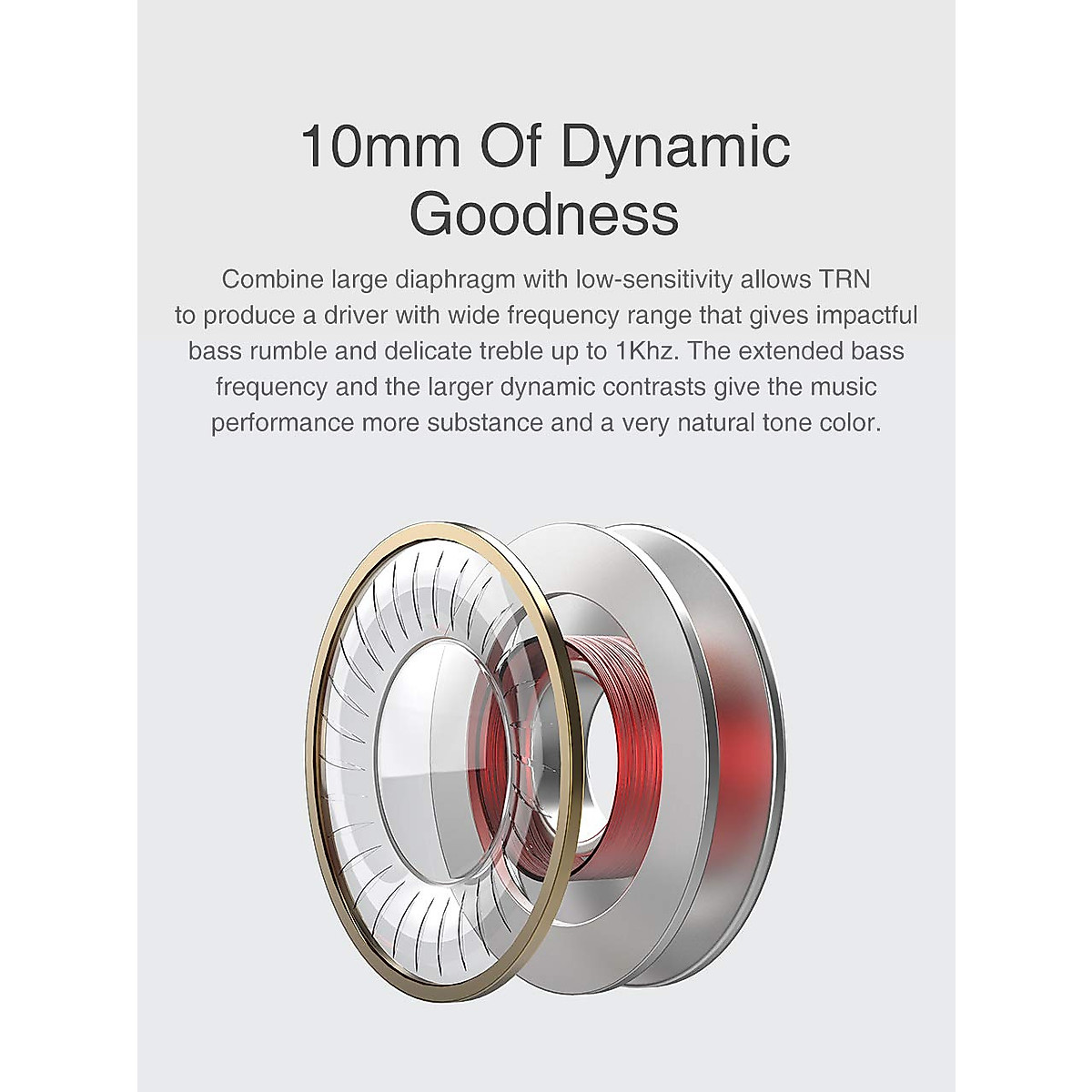 Senlee TRN ST1 in Ears Monitor 1BA 1DD Hybrid Dual Driver, in Ear Headphone Earbuds with 1 Dynamic and 1 Balanced Armature Driver TRN Headsets(No Mic, Blue)