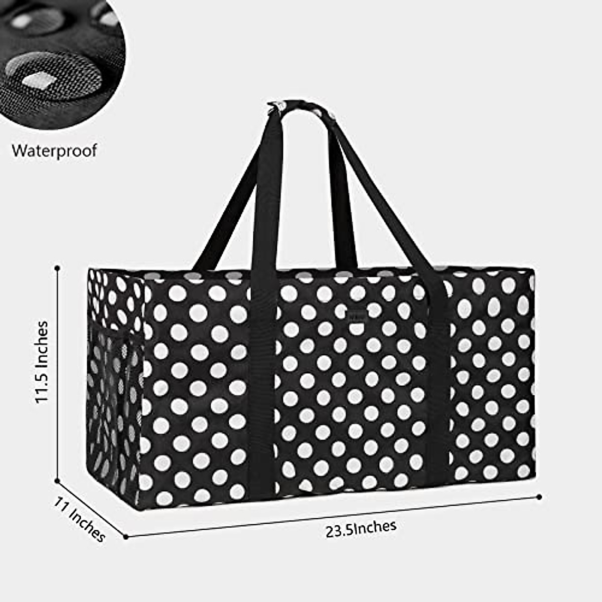 NPBAG Extra Large Utility Tote Bag with Wireframe, Oversized Collapsible Reusable Grocery Shopping Bag, Standable Waterproof Pool Beach Bag, Basket for Storage