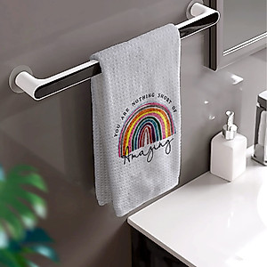 HIWX Bohemian You are Nothing Short of Amazing Decorative Kitchen Towels and Dish Towels, Boho Rainbow Motivational Encouragement Hand Towels Tea Towel for Bathroom Kitchen Decor 16×24 Inches