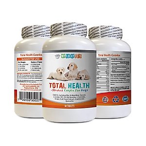 MY LUCKY PETS LLC Dog Eye Protection - Dogs Total Health Complex - Hair Coat Skin Teeth Gums Eye Urinary Support - Immune Booster - Dog Immune Support - 60 Treats (1 Bottle)