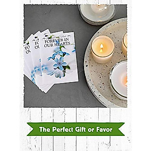 American Meadows Wildflower Seed Packets "Forever in Our Hearts" Memorial Favors (Pack of 20) - Forget-me-Not Seed Mix, Favors for Funerals, Wakes, Viewings, Visitations, Memorial Services
