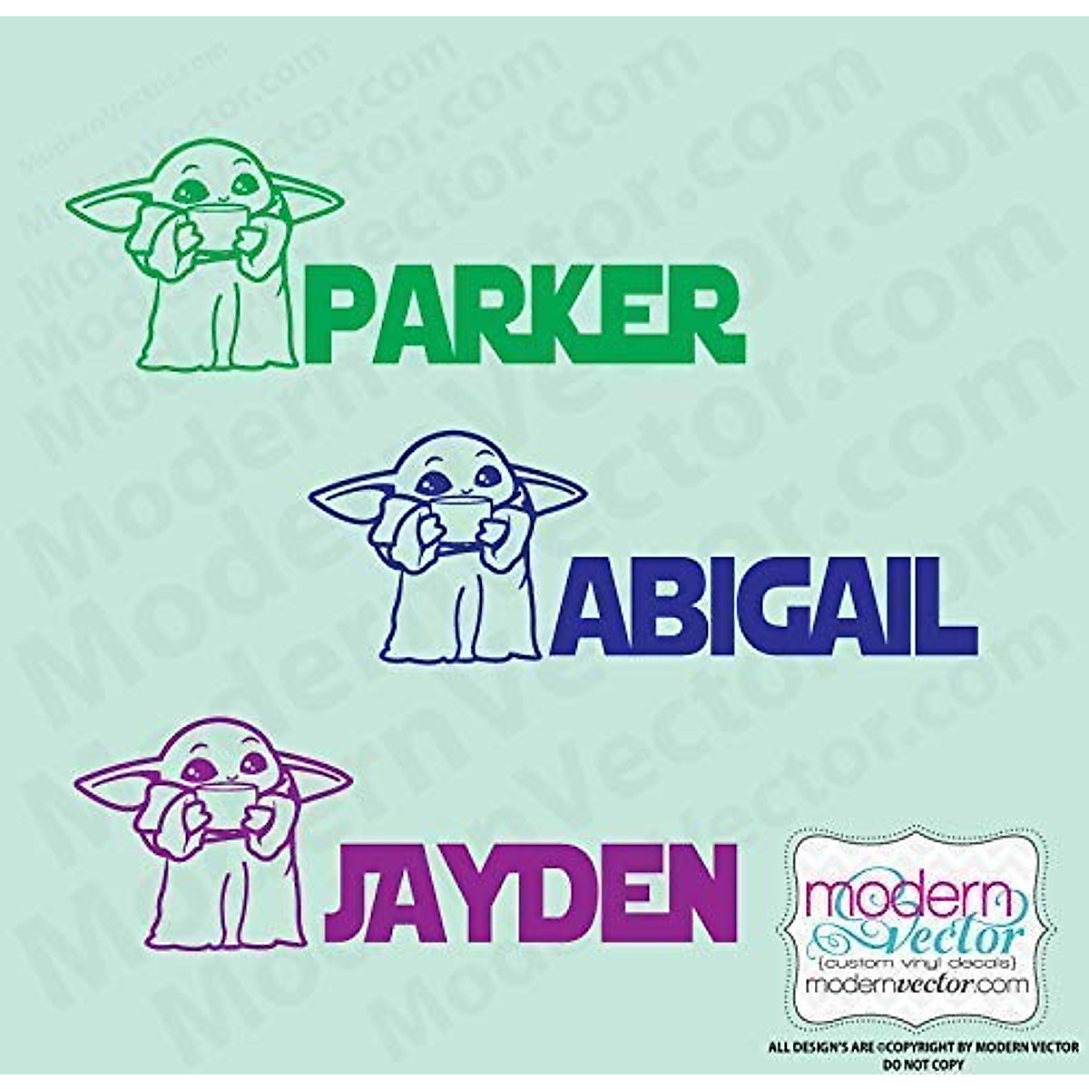 Baby Space Creature Personalized Name Vinyl Wall Decal