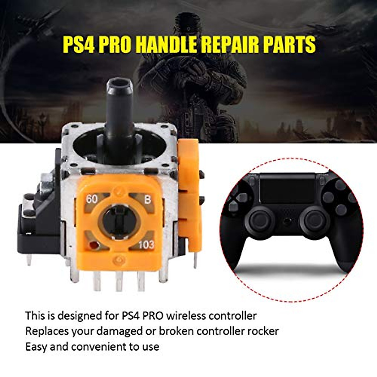 Module Thumb Stick Replacement 3D Analog Joystick for PS4 Pro Rodalind [Video Game]