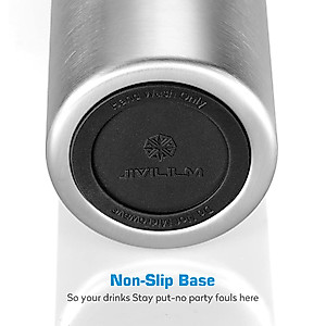 JIVILILM Stainless Steel Insulated Cooler for 12oz Slim Cans | Skinny Can Drinks Holder for Hard Seltzer, Beer, Soda, and Energy Drinks (Gray)