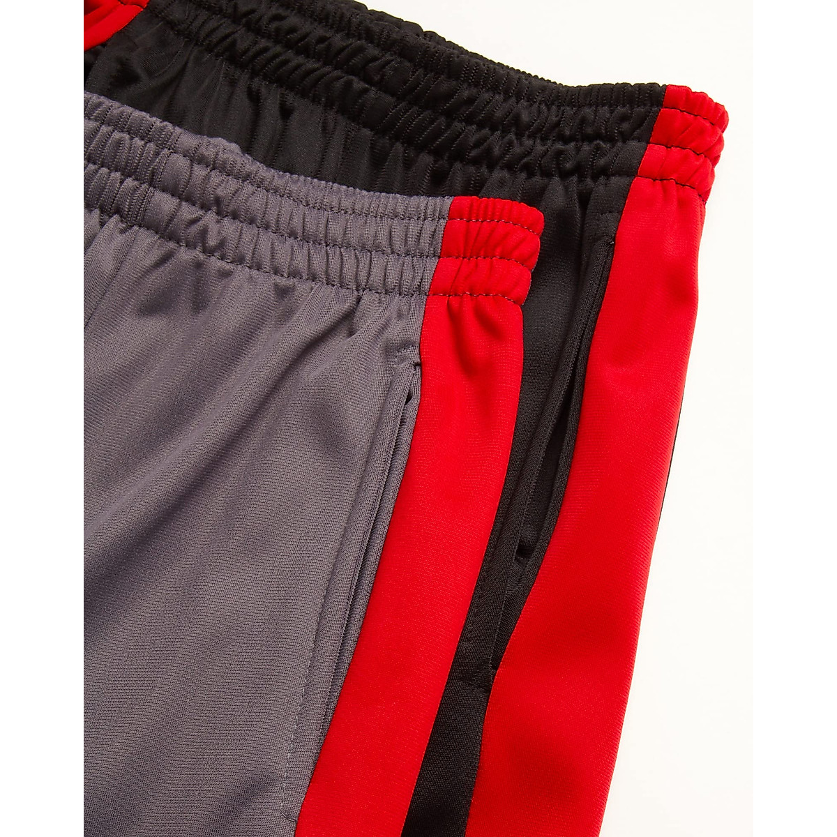 Quad Seven Boys' Sweatpants - Breathable Active Tricot Jogger Track Pants with Side Pockets - Sweatpants for Boys (4-18), Size 16-18, Navy/Black/Charcoal/Black