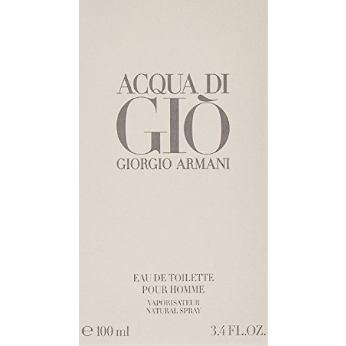 Acqua Di Gio By Giorgio Armani for Men, Eau De Toilette Spray 3.4 Fl Oz (Packaging may vary)