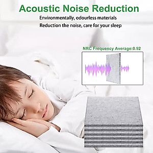 VANCORE 6 Pack Acoustic Panels 16"x 12"x 0.4" Sound Proof Padding, Sound Blocking Absorbing Padding for Wall Ceiling Acoustic Treatment for Home Office Decoration, Grey