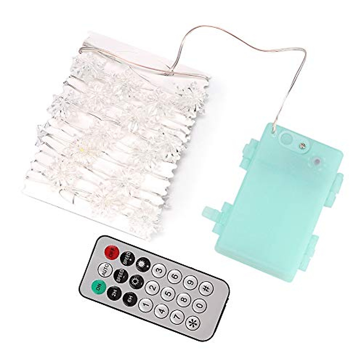 Waterproof 30LEDs String Snowflake Light, Wire LED Light, Decoration Lamp Fairy Lights for Wedding Celebrations Courtyards Home Gardens Bedrooms