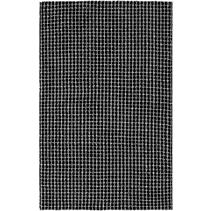 SAFAVIEH South Hampton Collection 4' x 6' Black SHA241B Handmade Flatweave Grid Area Rug
