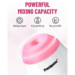 PRECIPETTE Vortex Paint Mixer, 4000rpm Mini Hobby Paint Shaker, with Replaceable Silicone Cap, 100pcs Mixing Balls, for Lab Miniature Paints Acrylic Nail Polish