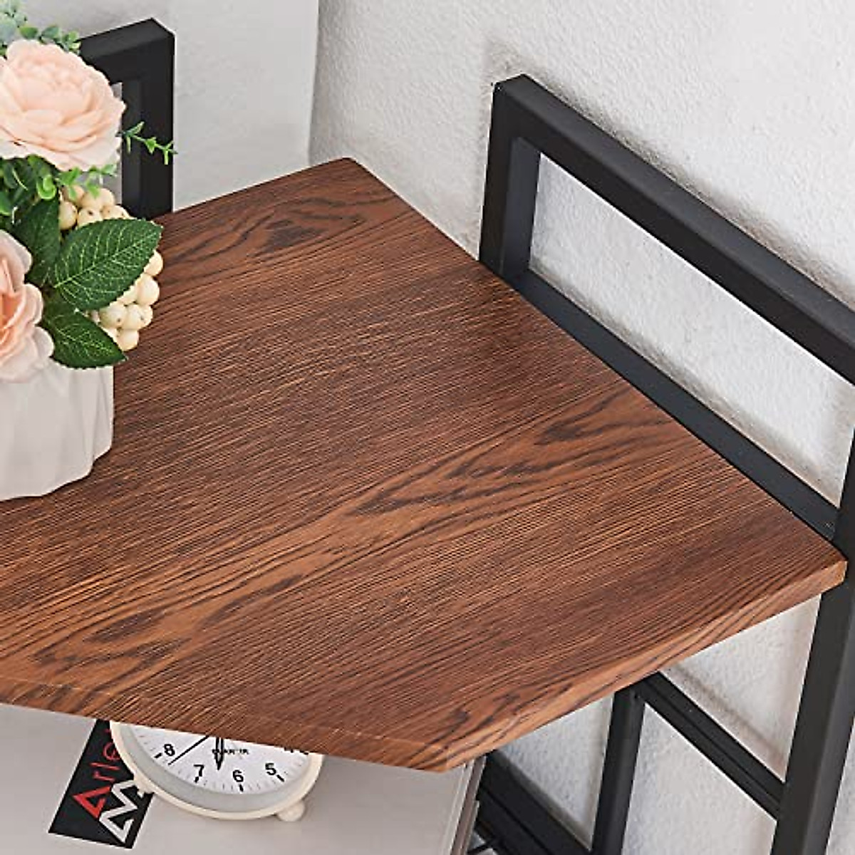 HOMISSUE 6 Tier Industrial Corner Shelf Unit, 76.9” Tall Corner Bookcase Storage Display Organizer Storage Stand for Home Office