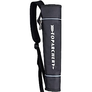 TOPARCHERY Arrow Quiver Holder Hip | Large Capacity Arrow Backpack Bag Compound Recurve Bow Practice Target Nylon Arrow Bag Quiver Suitable for Youth and Adults (Black)