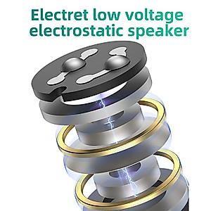 erjigo Dynamic and Electrostatic Multi-Drivers Earbuds Headphones, KZ ZES HiFi Stereo Sound in-Ear IEM Earphones Headsets Detachable Silve Plated Wired, KZ in Ear Monitor (with Microphone, Silver)