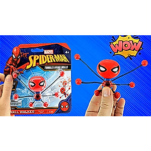 JA-RU Spiderman Stretchy Window-Crawler (1 Unit) | Wall-Climber and Window Walker-Rolling Sticky Toys | Marvel Avengers Superhero Fidget Toys | Toys and Novelty Toys for Kids. 6812-1