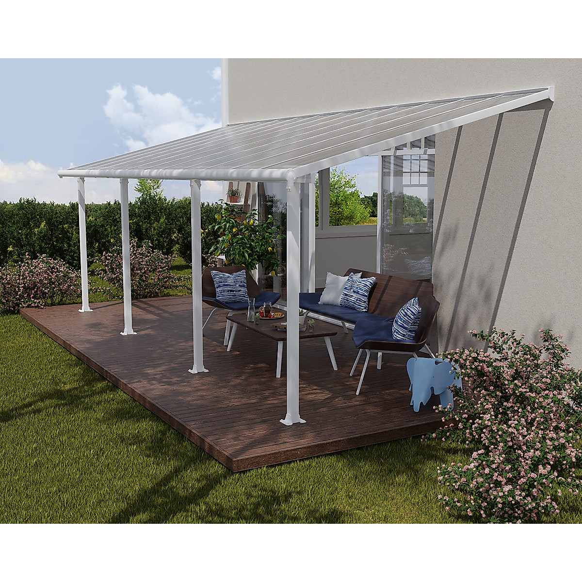 Palram - Canopia Olympia 10' x 24' Patio Cover - White/White
