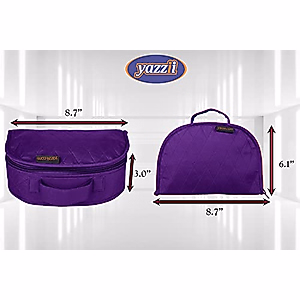 Yazzii Oval Sewing Box - Portable & Multipurpose Storage Bag Organizer - Sewing Supplies Organizer for Thread Spools, Needles, Beads, Embroidery Floss, Fabric Pieces & More!