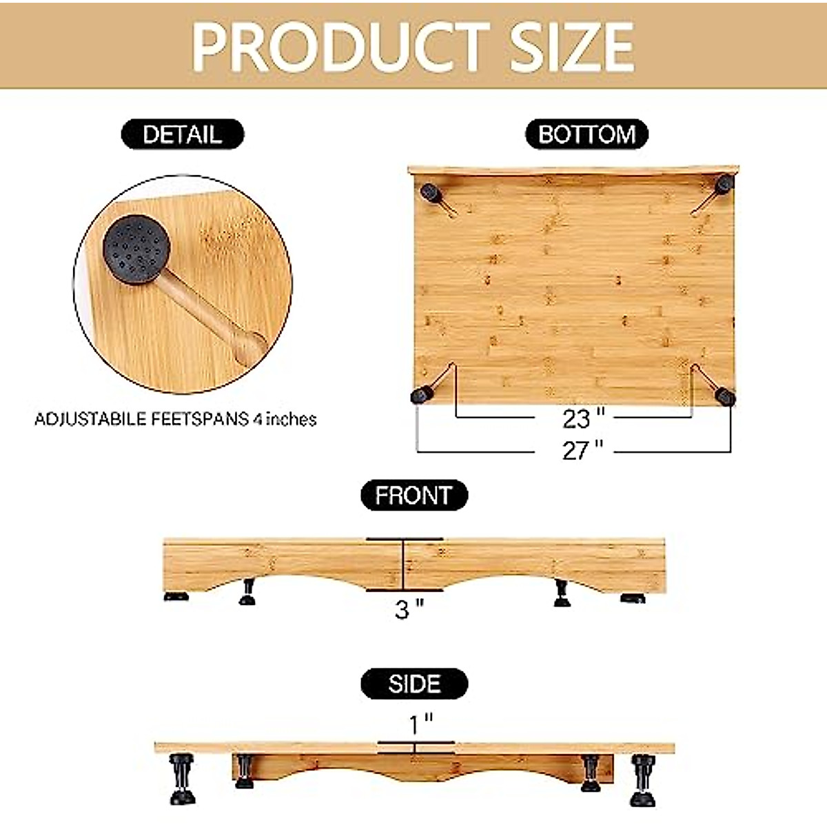 YUHFERA Stove Cover Board for Gas Stovetop - Raised Cutting Board with Legs and Juice Grooves, Adjustable Noodle Board Stove Cover for RV Stove Top (29.5" x 21.2")