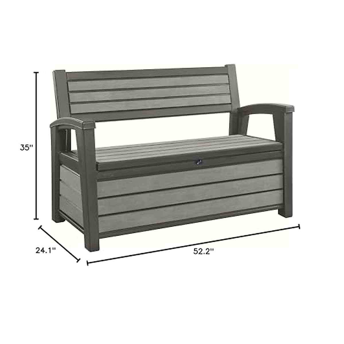 Keter Hudson Bench Outdoor Chest Bench - 227 Litre
