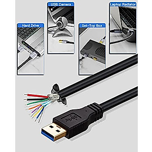 Ruaeoda USB to USB Cable Male to Male 20 ft, Long USB 3.0 Cable A to A for Data Transfer Hard Drive Enclosures, Printer, Modem, Cameras