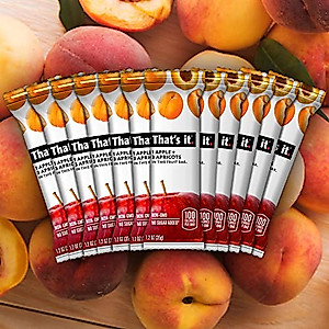That's it. Apple + Apricot 100% Natural Real Fruit Bar, Best High Fiber Vegan, Gluten Free Healthy Snack, Paleo for Children & Adults, Non GMO No Added Sugar, No Preservatives Energy Food (12 Pack)