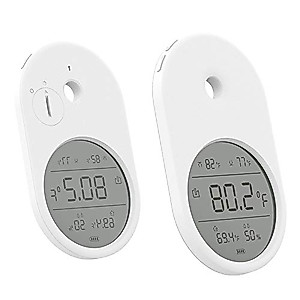 LCD Digital Aquarium Thermometer,Fish Tank Water Terrarium Temperature for Fish and Reptiles,Room Temperature,Indoor Humidity 3 in1(Fahrenheit)