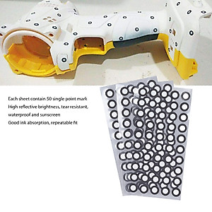 150Pcs 3D Scanning Diffuse Reflection Markers, 6.0mm Positioning Targets with Black 3D for 3D Scanner, 3D Tracking Dot, Renewed Alignment for Testing