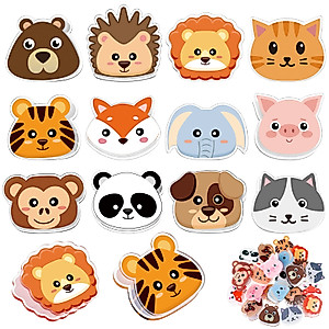 Crtiin 24 Pcs Cute Bag Clips Funny Clips Animals Shaped Fruit Kitchen and Food Bag Clips Binder and Paper Clips Plastic Bread Bag Clips for Airtight Seal Food Storage
