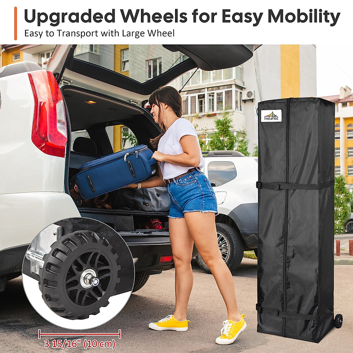 Instahibit Pro XL Canopy Carry Bag Wheeled for 10x20' Popup Event Shelter Tent Storage Case