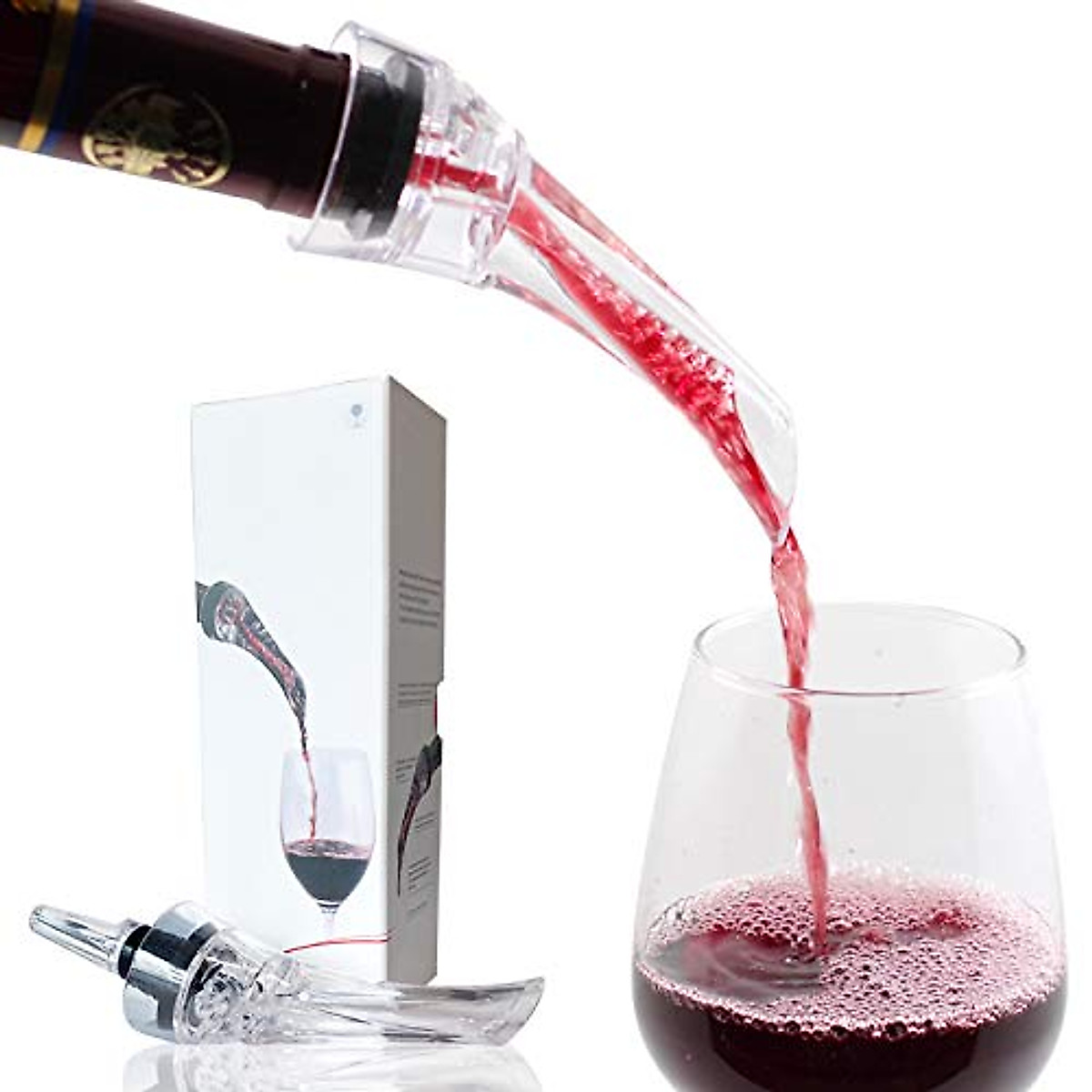 Wine Aerator Pourer Edible Grade Acrylic Material Olecranon Shaped Decanter Spout Included Gift Box