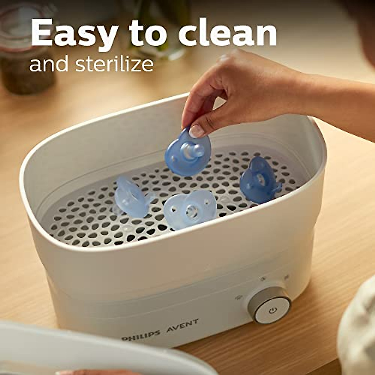 Philips AVENT Soothie Heart Pacifier, Blue/Light Blue, 0-3 Months, 4 Pack, SCF099/41