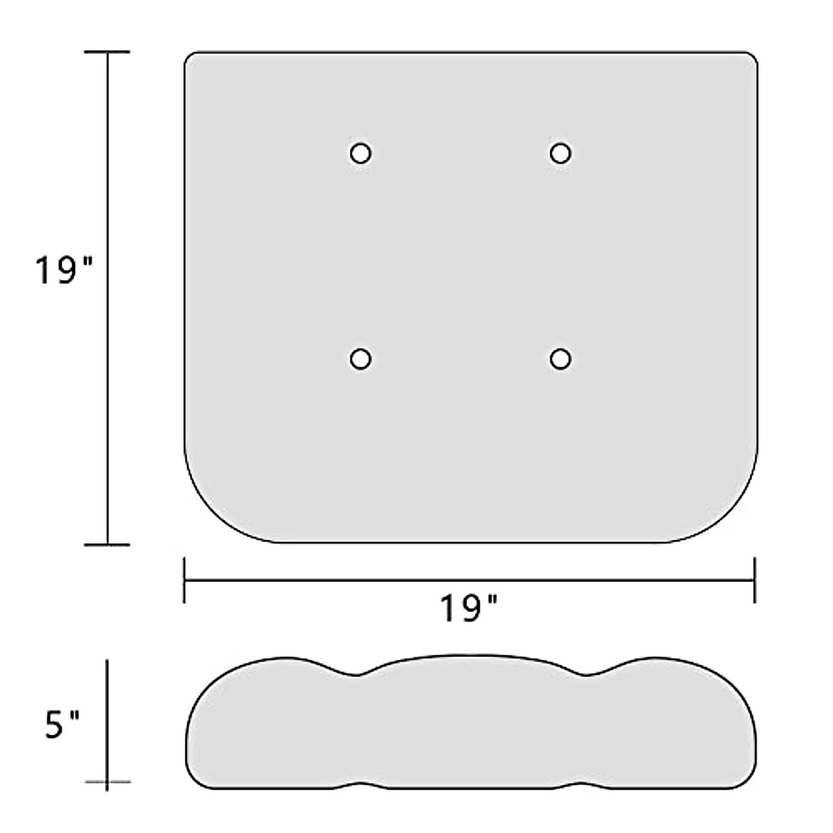 INFBLUE Outdoor/Indoor Wicker Seat Cushions All Weather 19 x 19 inches Outdoor Chair Pads,Black White,Set of 2 (Wicker Cushions)