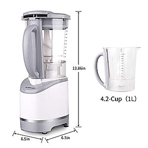 La Reveuse Multi-Functional Pulse Blender Countertop 400 Watts with 4.2-Cup Chopping Jar,for Blending, Mixing,Mincing,White