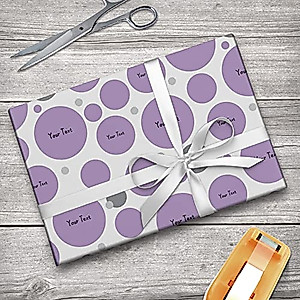 GRAPHICS & MORE Personalized Custom Purple Lavender Background Any Occasion 1 Line Sprinkle Font Gift Wrap Wrapping Paper Roll