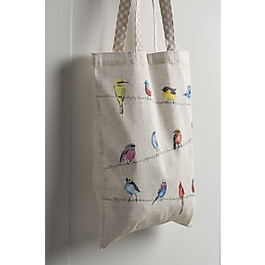 Maison d' Hermine Tote Bag 100% Cotton Reusable Grocery Bag for Work Beach Travel Shopping Lunch Perfect for Gifts Men Women (Birdies On Wire)