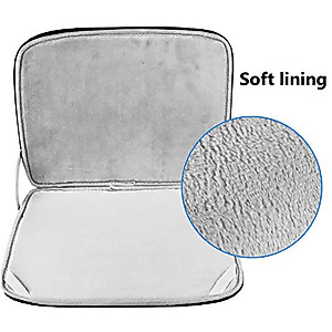 Laptop Sleeve 15.6 Inch, Hsmienk Durable Shockproof Protective Cover Flip Case Briefcase Carrying Computer Bag Case Compatible with 15.6 Inch HP, ASUS, Lenovo, Acer, Notebook, Computer, Black