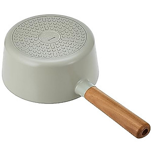 NEOFLAM FIKA Sauce Pan for Stovetops and Induction | Wood Handle and Glass Lid | Made in Korea (7" / 1.7qt)