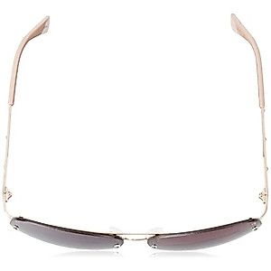 TAHARI womens Th651 Metal UV Protective Crystal Aviator Women s Sunglasses Wear Year Round Elegant Gifts for Women 63, Gold & Nude, 62 mm US